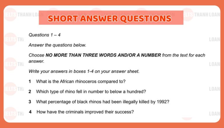 Phương Pháp Làm Bài Short Answer Questions IELTS Reading