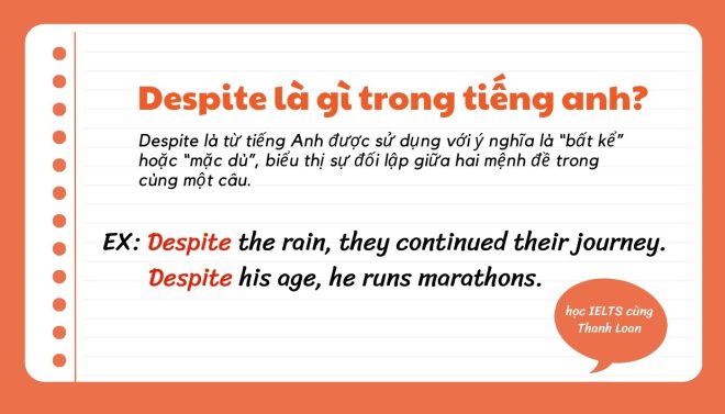 Cấu Trúc Despite| Cách Phân Biệt Although, In Spite Of