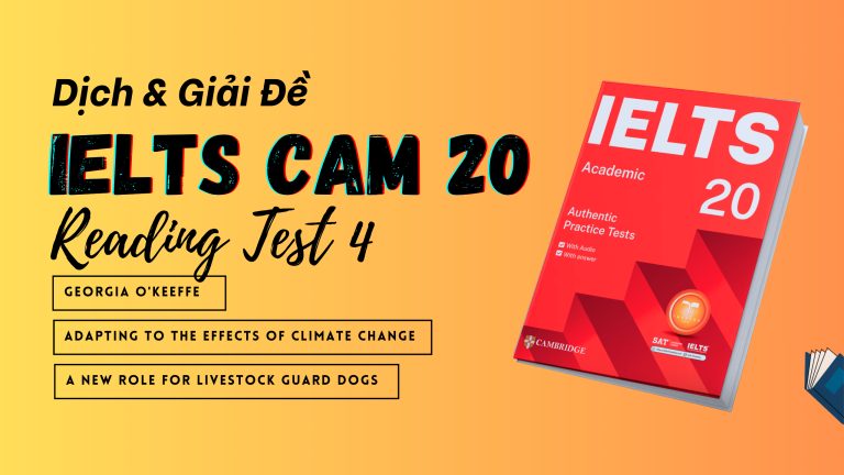Dịch & Giải IELTS Reading Cambridge 20 Test 4